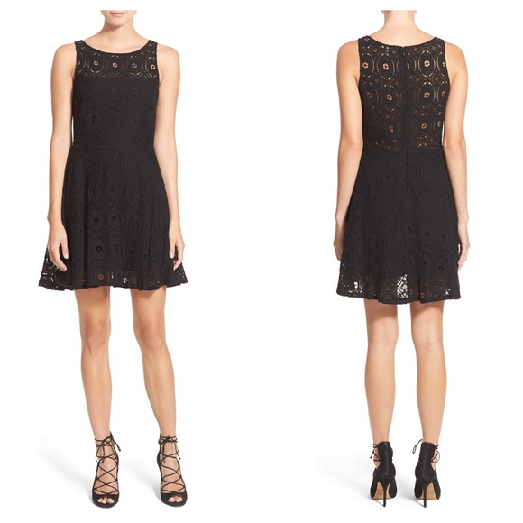 BB Dakota | Dresses | Bb Dakota Renley Black Lace Lbd Graduation Dress ...